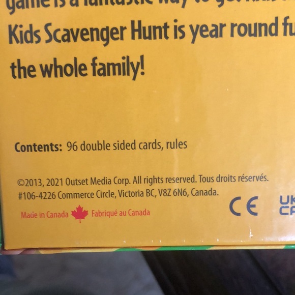 Games | Kids Scavenger Hunt Indoor And Outdoor Scavenger Hunt Card Game ...
